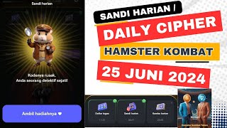 Hamster Kombat Daily Cipher 1 M Coins 25 June 2024 Sandi Harian Hamster ...