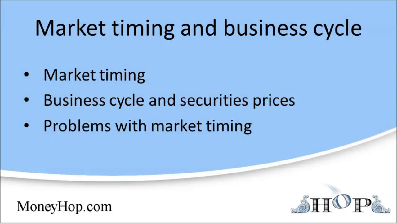 Market Timing And The Business Cycle Youtube