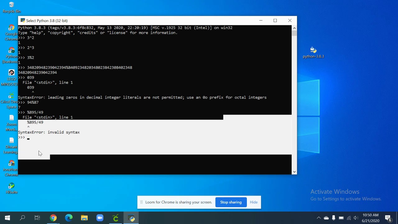 Python Math 4 Remainder Printing Youtube