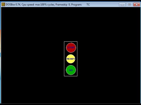 C Graphics Program For Traffic Light Youtube