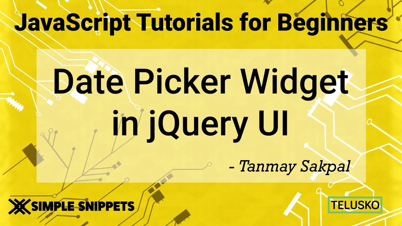 Date Picker Widget Control In Jquery Ui Youtube
