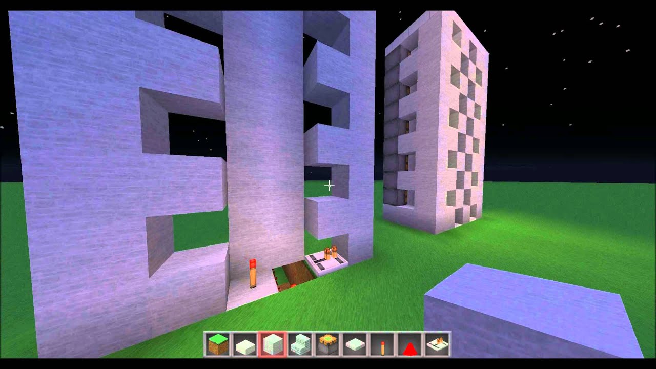 Minecraft Redstone Tutorial Elevator 3 Youtube