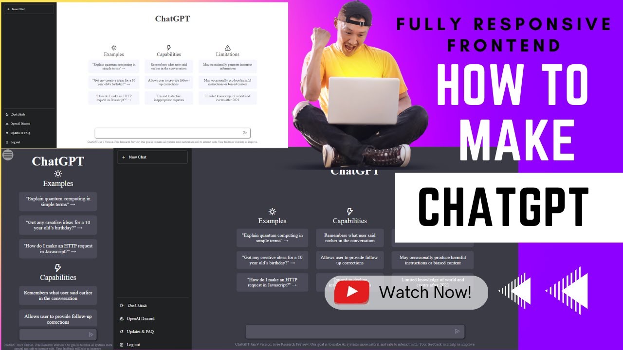 Make Chatgpt Frontend Fully Responsive Using Html Css And Javascript