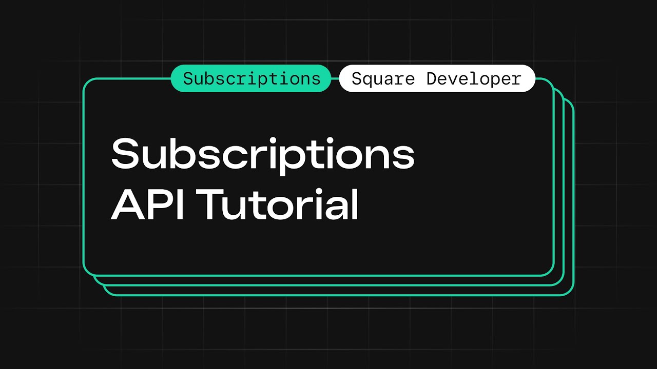 Subscriptions Api Tutorial Youtube