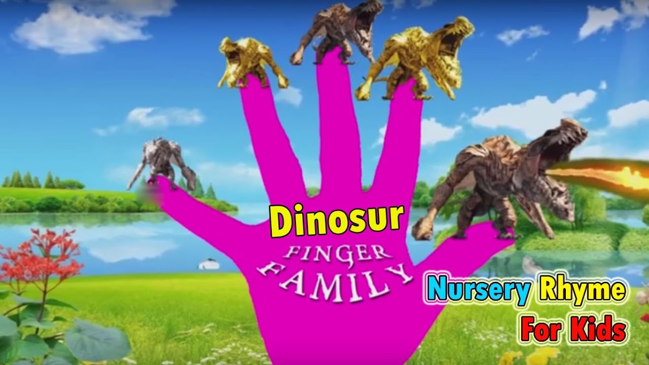Crazy Dinosaur Finger Family Nursery Rhyme For Kids Collection Youtube