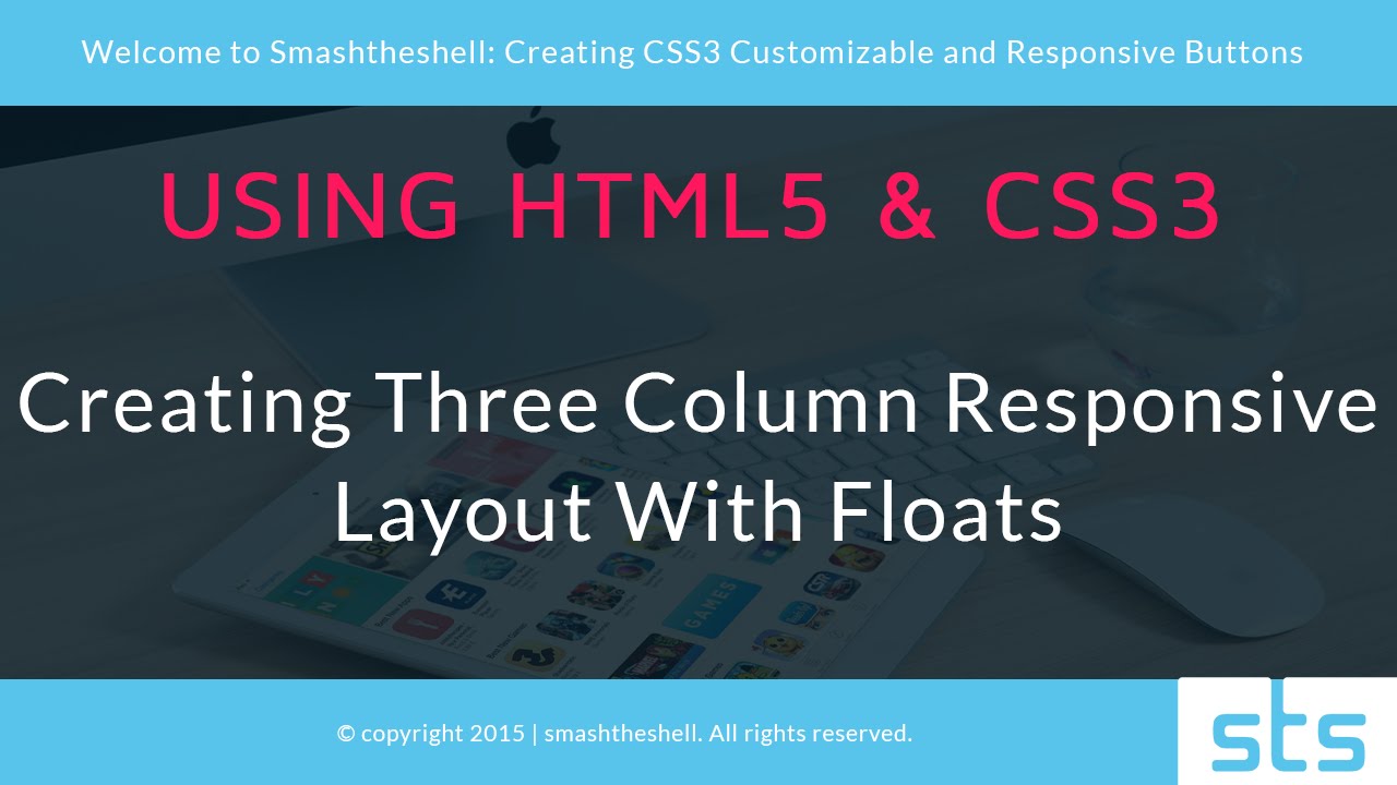 Html5 And Css3 Three Column Responsive Layout Youtube