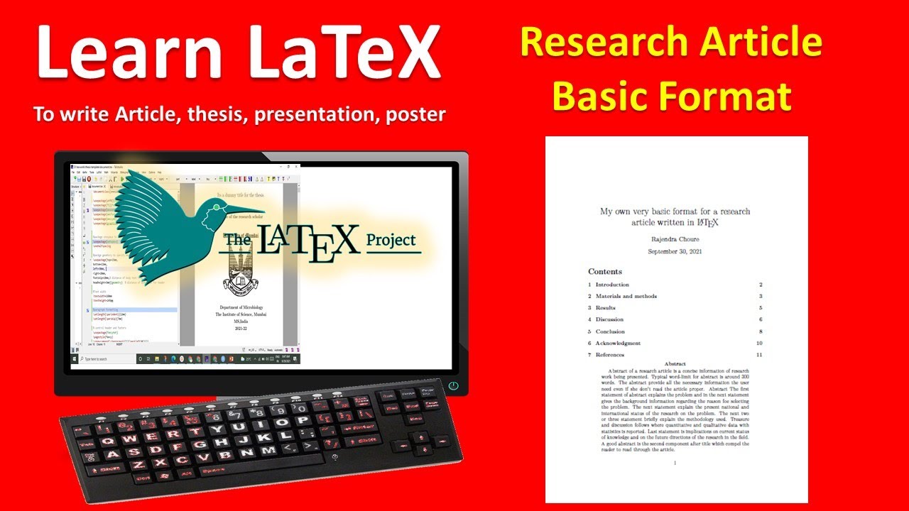 Latex Tutorial Write A Well Formatted Research Article Using Latex