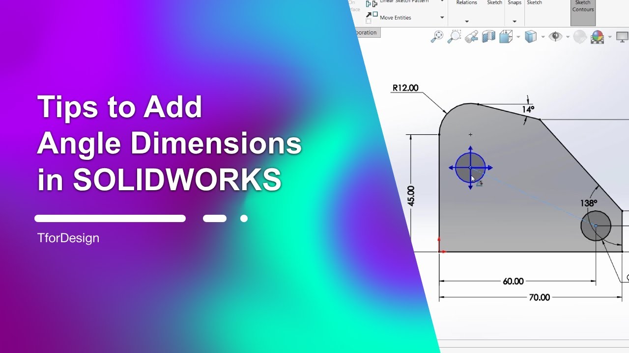 Angle Dimension Tips Solidworks Tips Tricks Youtube