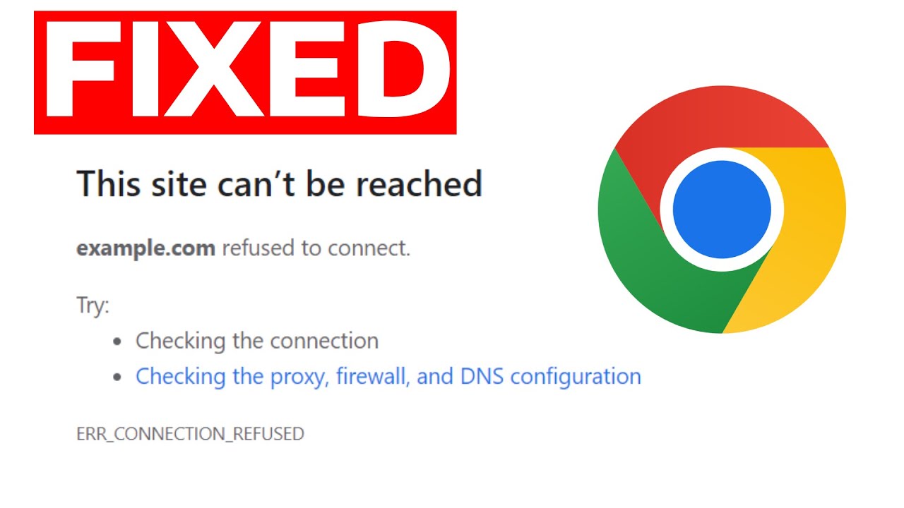 How To Fix Err Connection Refused In Google Chrome Youtube