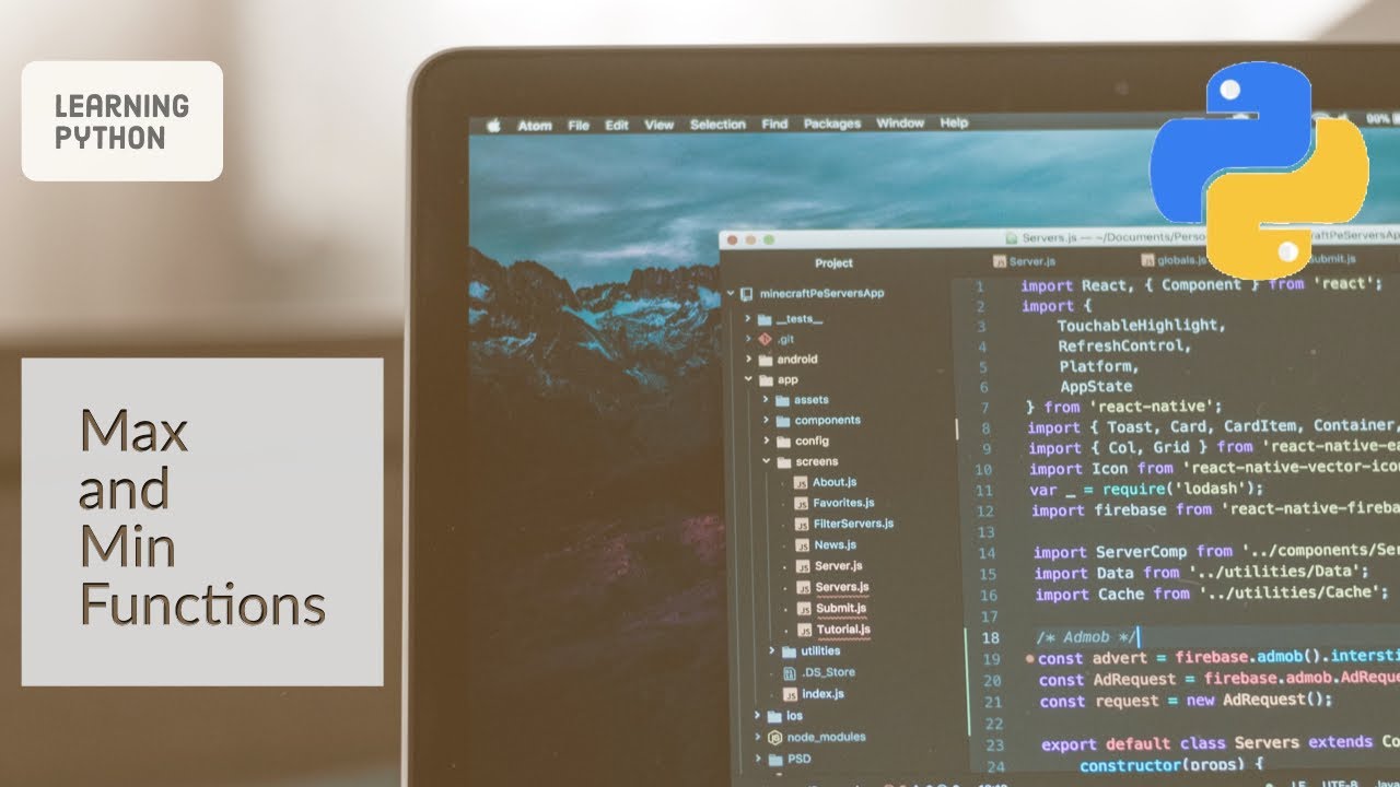 Max And Min Functions Python Youtube