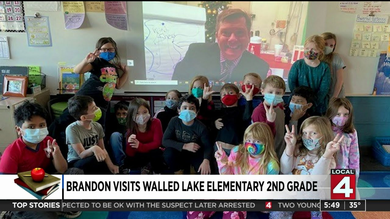 Brandon Roux Visits Walled Lake Elementary 2nd Grade Class Youtube