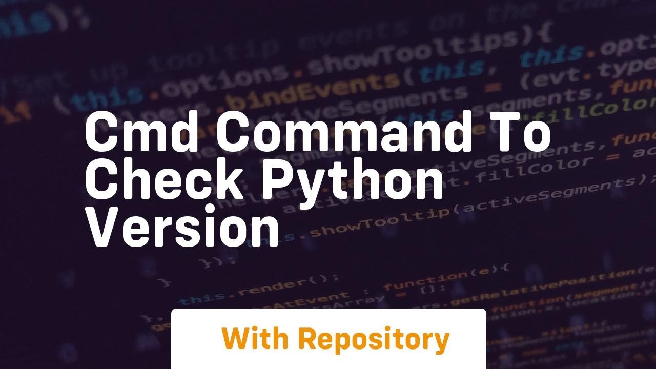 Cmd Command To Check Python Version Youtube