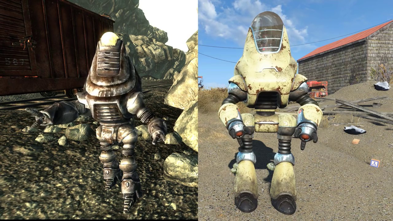 Fallout 3 Vs Fallout 4 Comparison Armor Monsters Weapons Youtube