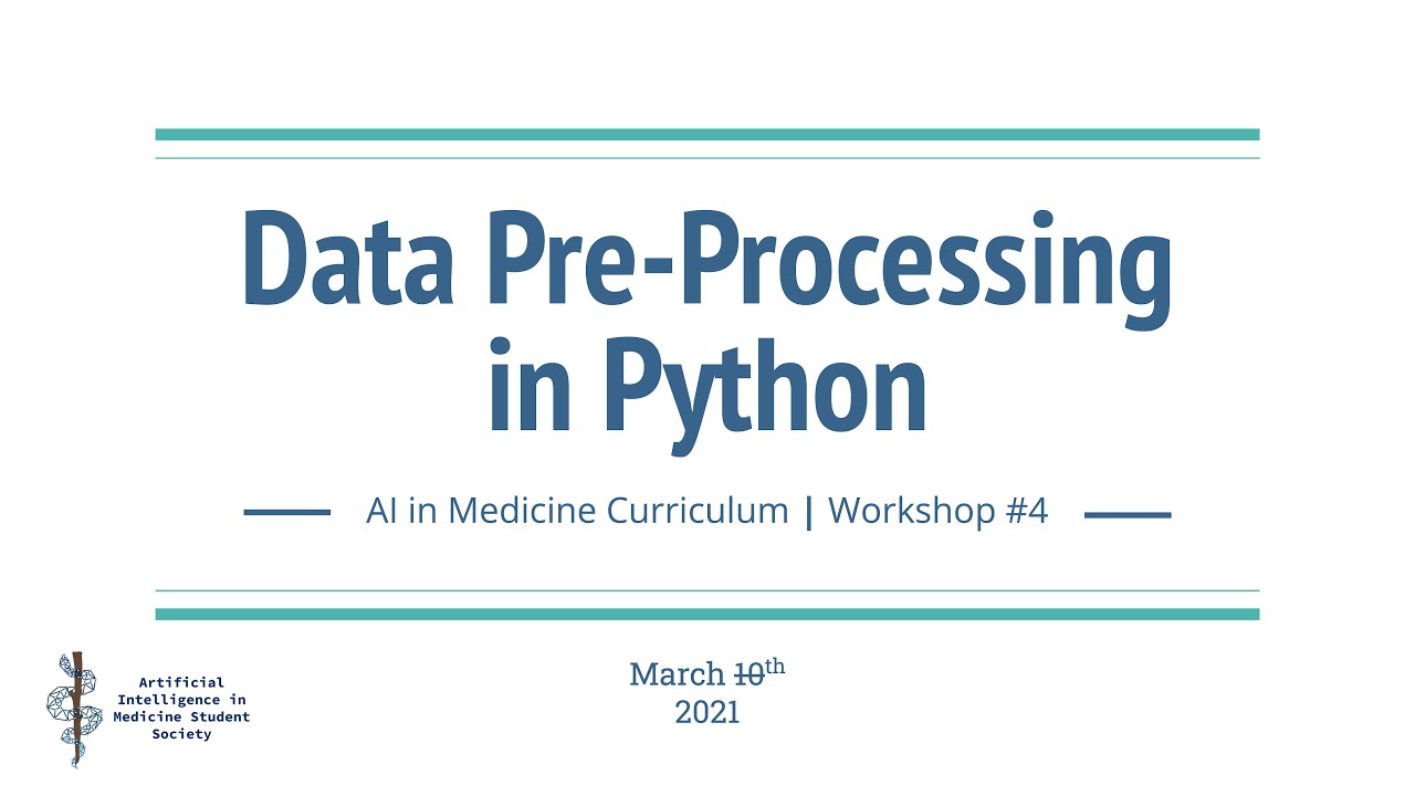 Workshop 4 Data Pre Processing In Python Youtube