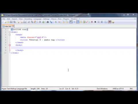 Html5 And Css3 Beginners Tutorial 9 New Audio Tag Youtube
