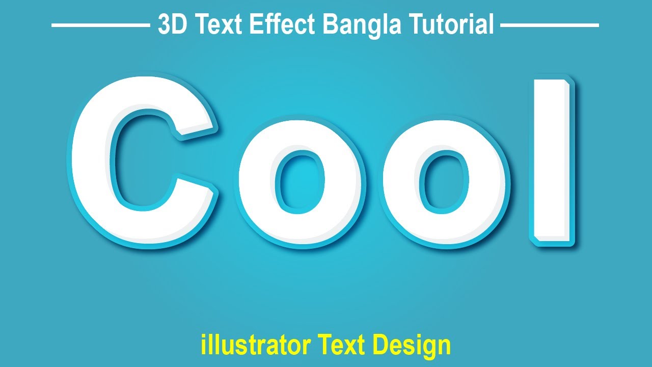 How To Create 3d Editable Text Effect In Adobe Illustrator Bangla