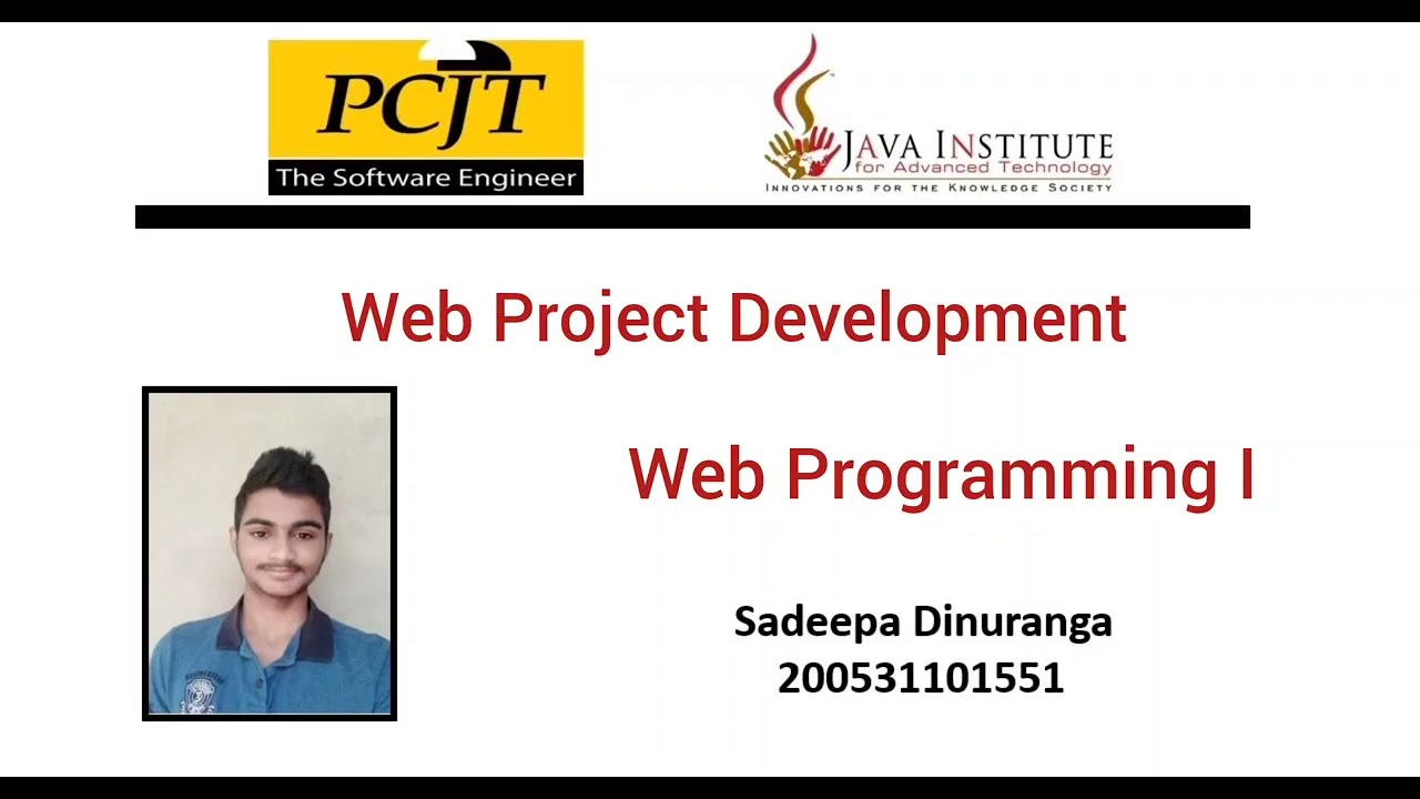Web Project Task 03 1st Year Semester 01 Java Institute Eshop Web