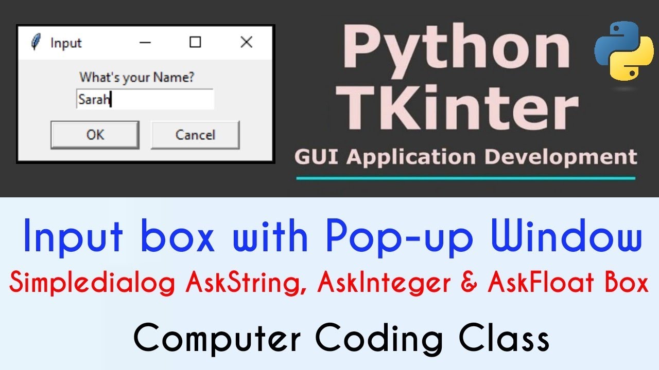 Python Input Popup Window Tkinter Input Popup Window Input Box Python