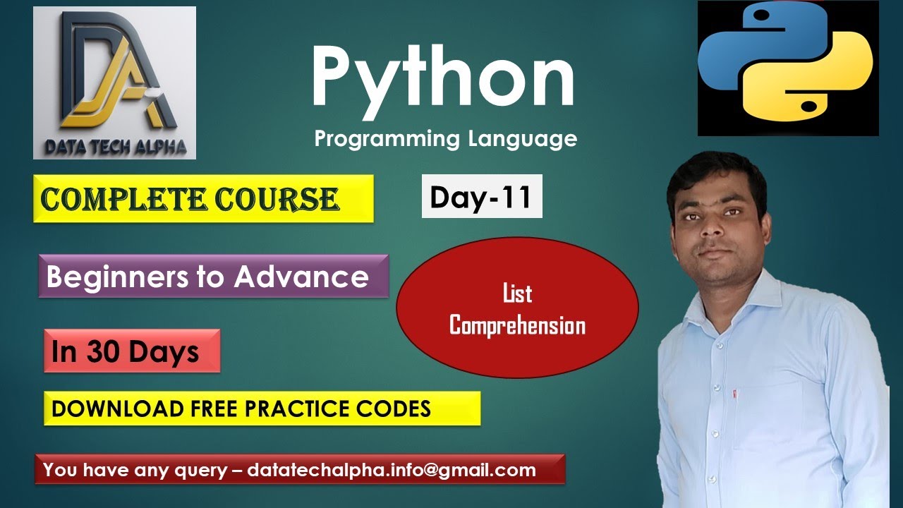Day 11 Python Full Course Python List Comprehension Youtube