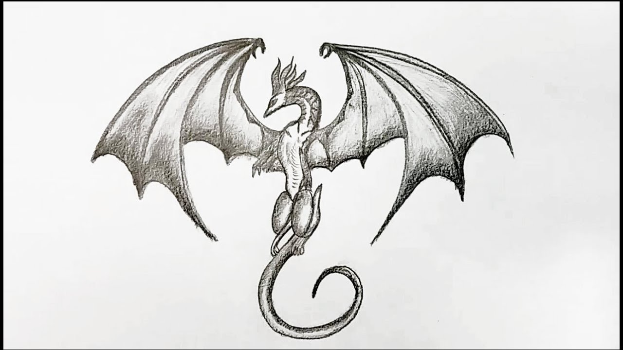 How To Draw A Cool Dragon Easy