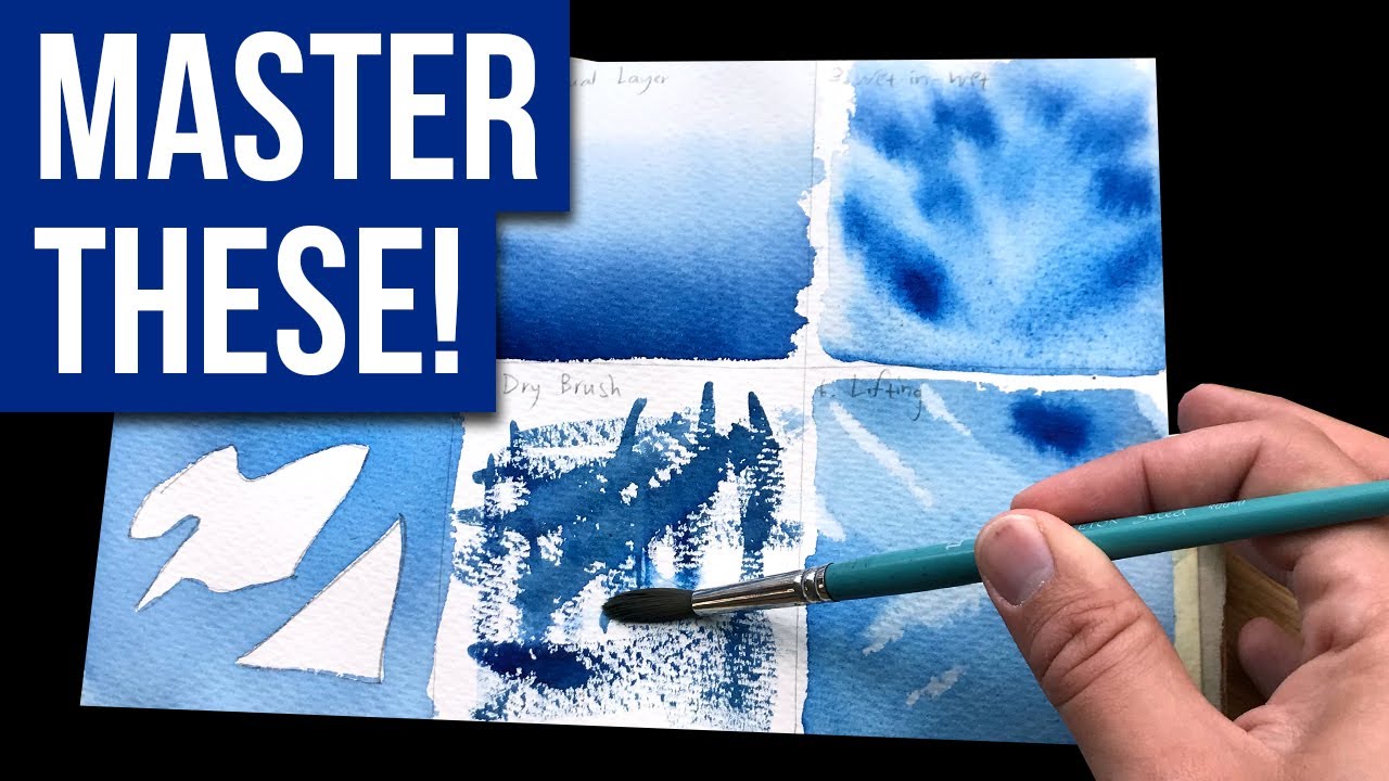 6 Most Important Watercolor Techniques To Master Youtube