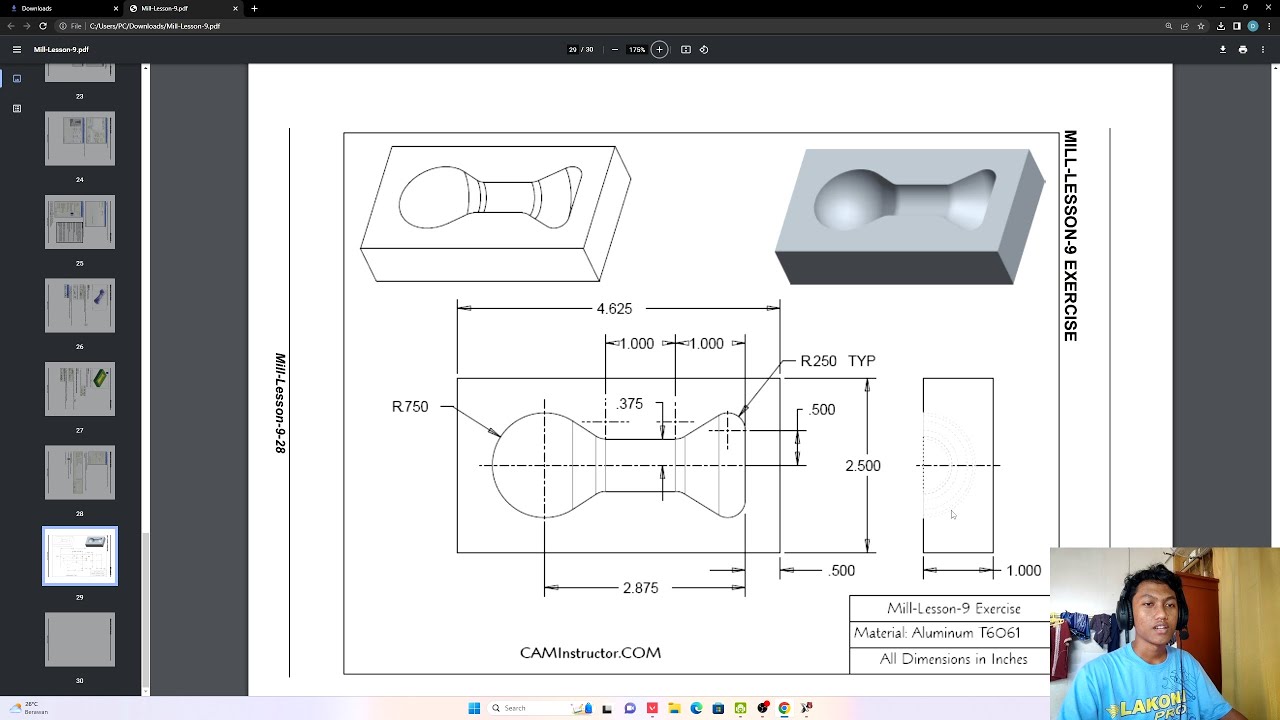 Mastercam Latihan 9b Youtube