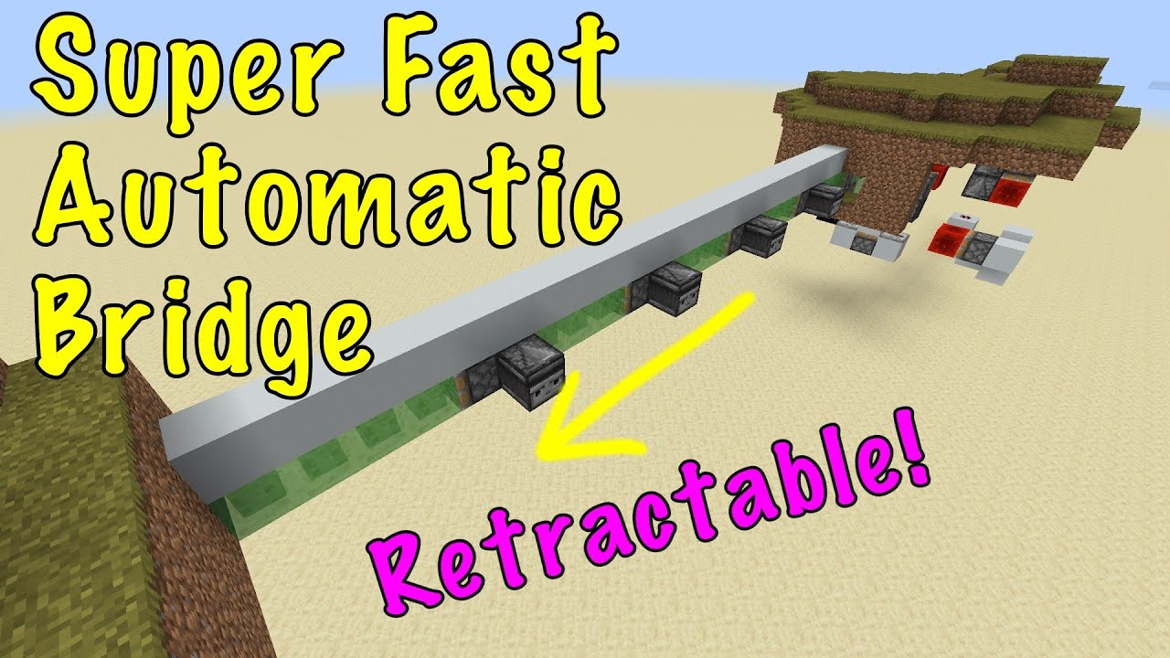 Automatic Redstone Bridge In Minecraft Youtube