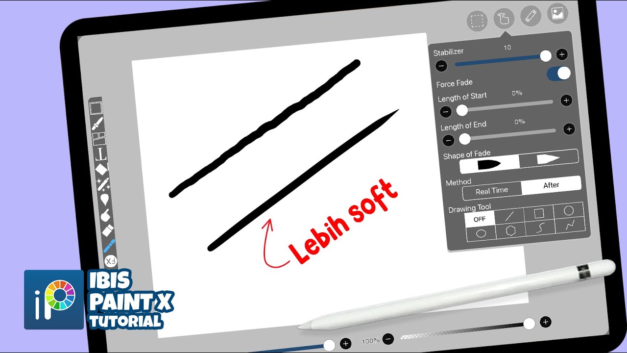Cara Menggunakan Stabilizer Tutorial Ibis Paint Youtube