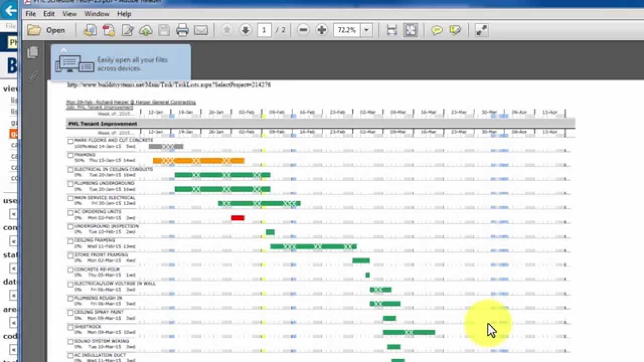 Sample Project Schedule Software