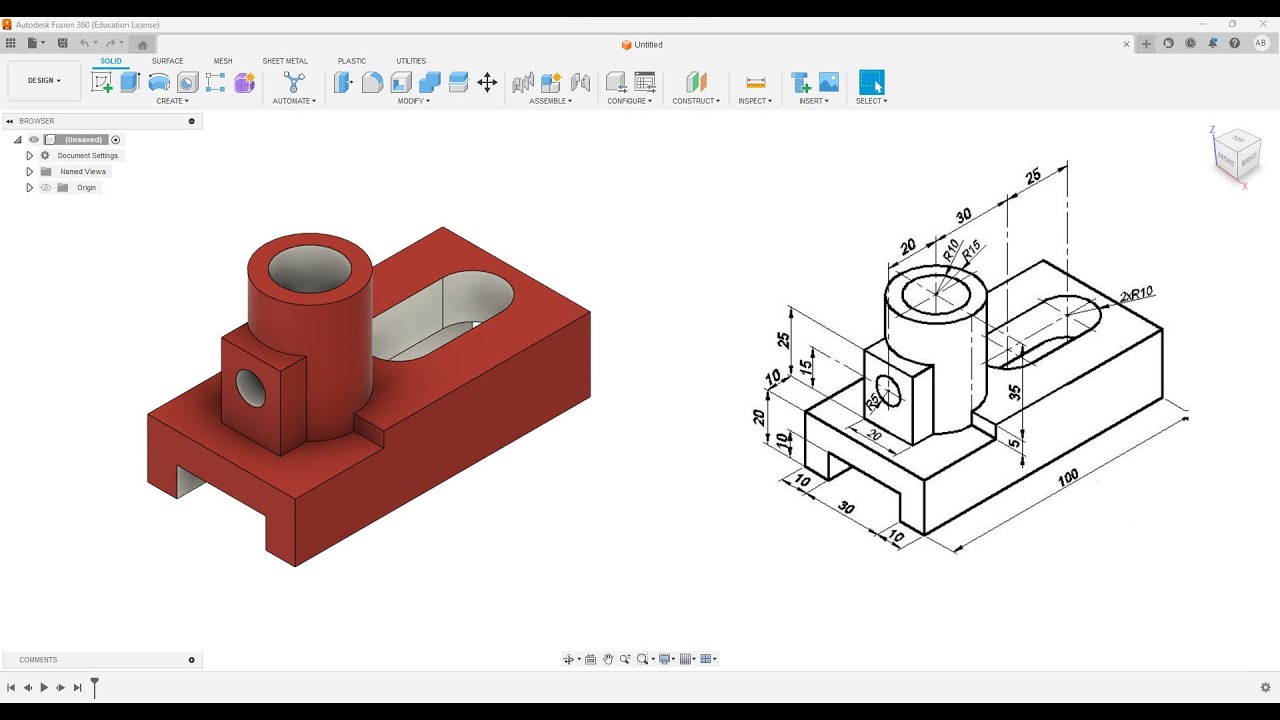 Fusion360 Part Modeling Tutorial 202 Design 3dmodeling