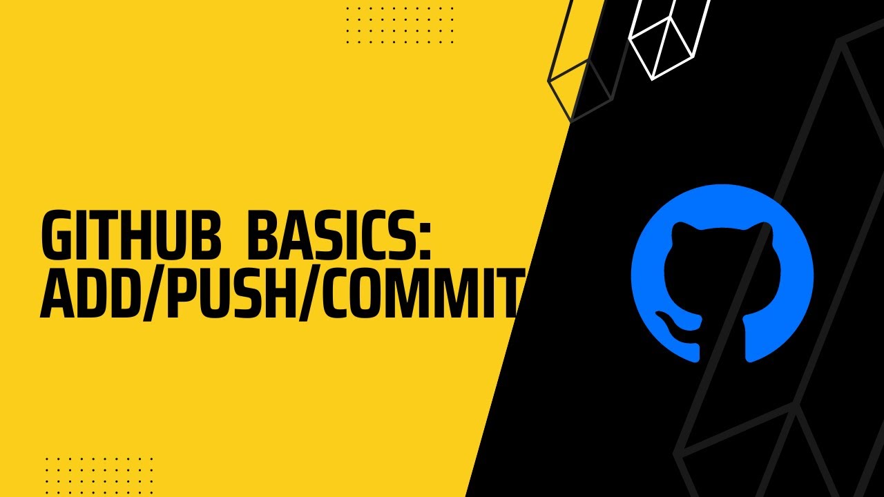 Github Basics Part1 Git Add Git Commit Git Push Youtube