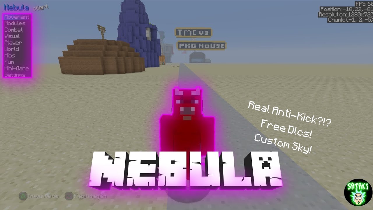 Testing The New Nebula Client Minecraft Ps3 Youtube