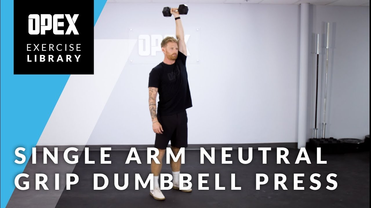 Single Arm Neutral Grip Dumbbell Press Opex Exercise Library Youtube
