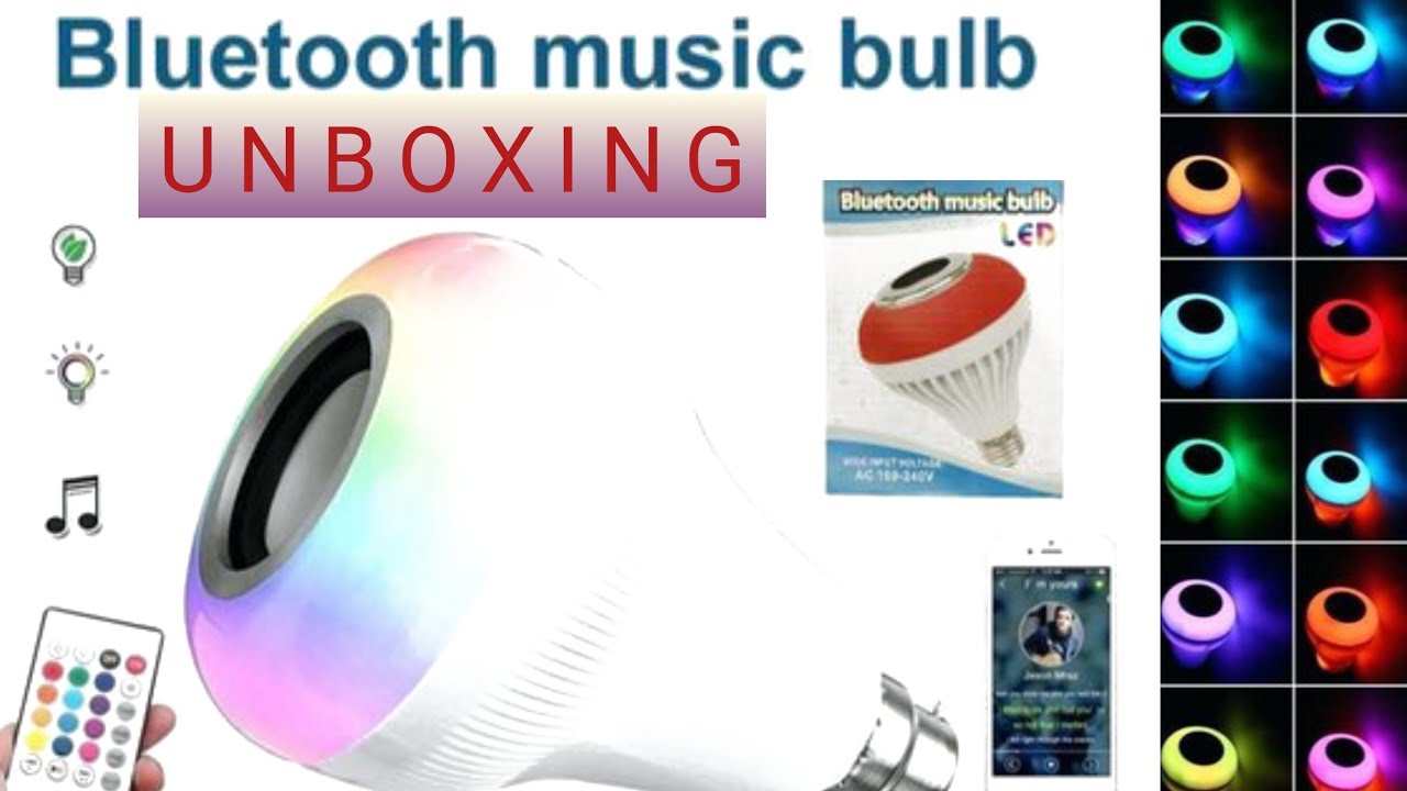 Bluetooth Music Bulb Unboxing Led Music Bluetooth Speaker