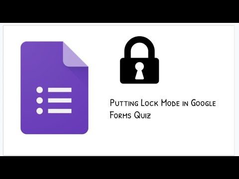 How To Put Lock Mode In Google Forms I Google Forms Youtube