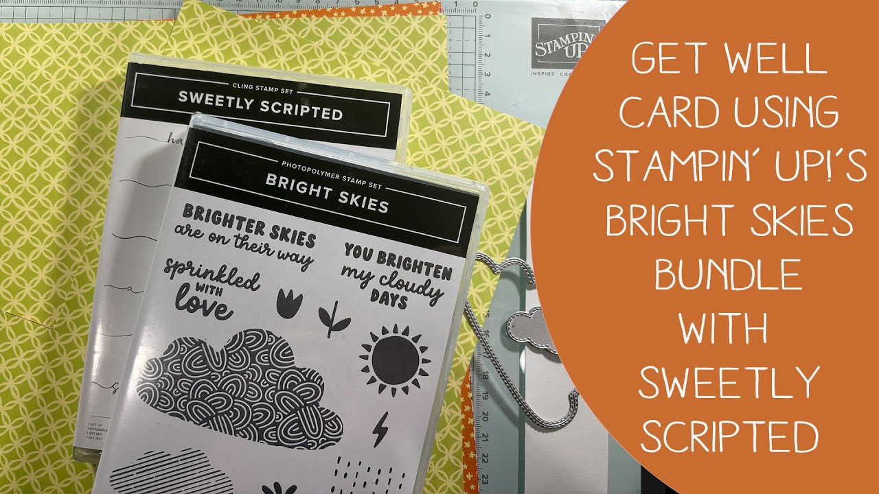 Get Well Card Ez Fun Fold Stampin Up Bright Skies Bundle