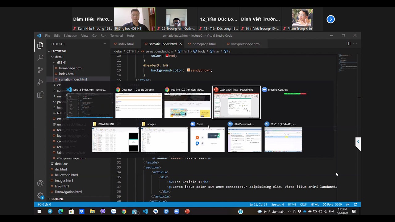 3 Lập Trình Web Visual Studio Code Html Youtube