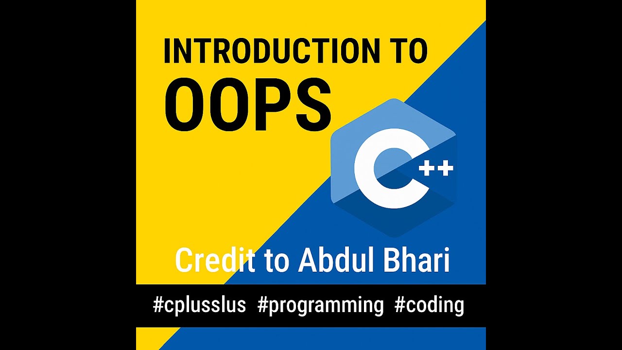 1 Introduction To Oops Youtube