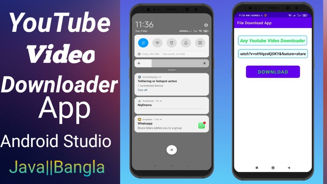 Video Downloader App In Android Studio Tutorial 2021 Youtube