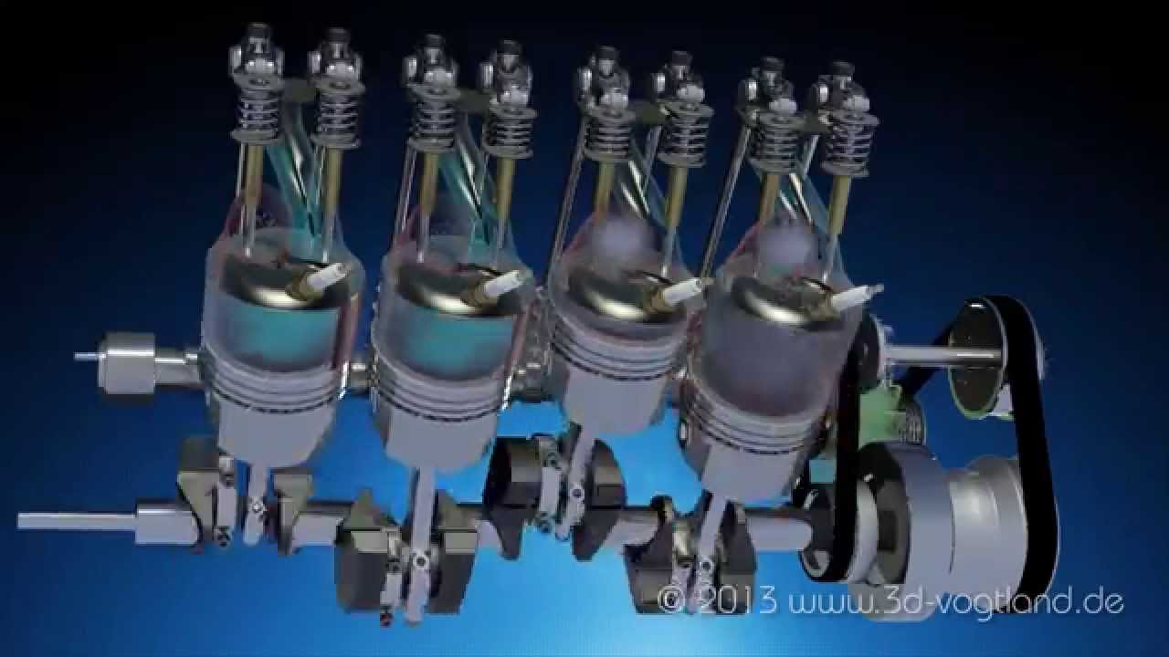 3d Animation Auto V8 Motor Youtube