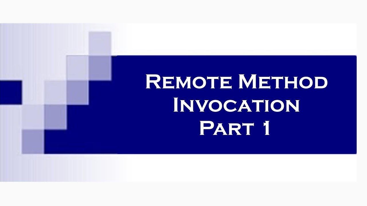 Rmi Remote Method Invocation In Java Part 1 Youtube
