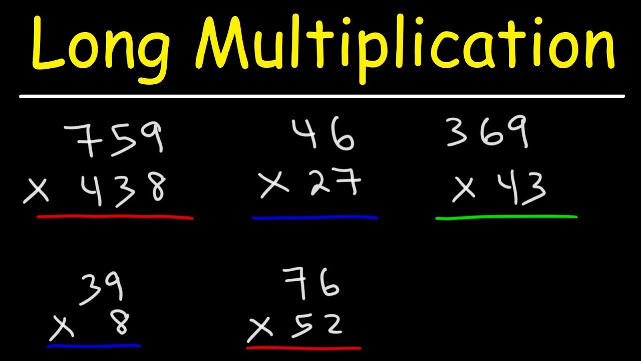Math Long Multiplication Youtube