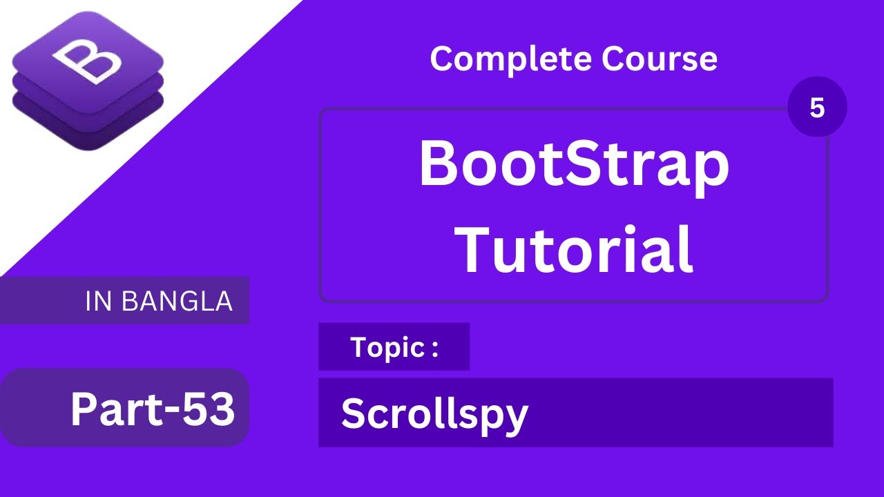 Scrollspy In Bootstrap 5 Tutorial In Bangla Or How To Create Scrollspy