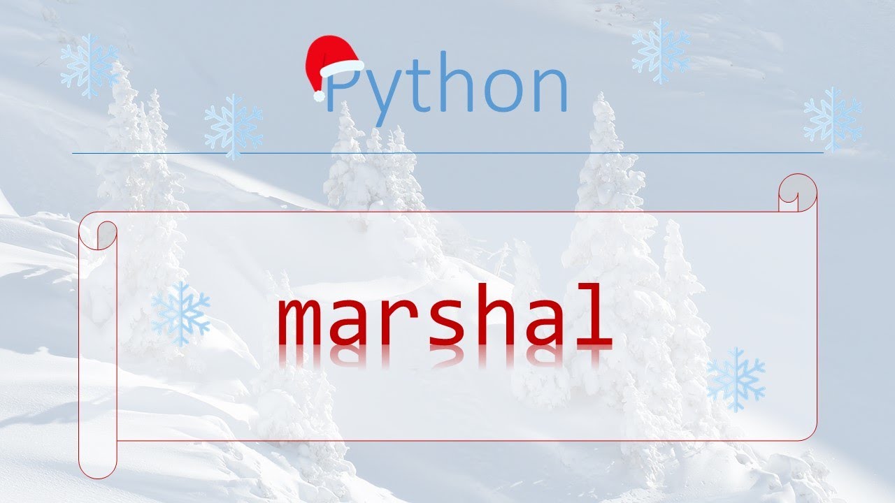 Python Modules 6 Marshal Internal Python Object Serialization