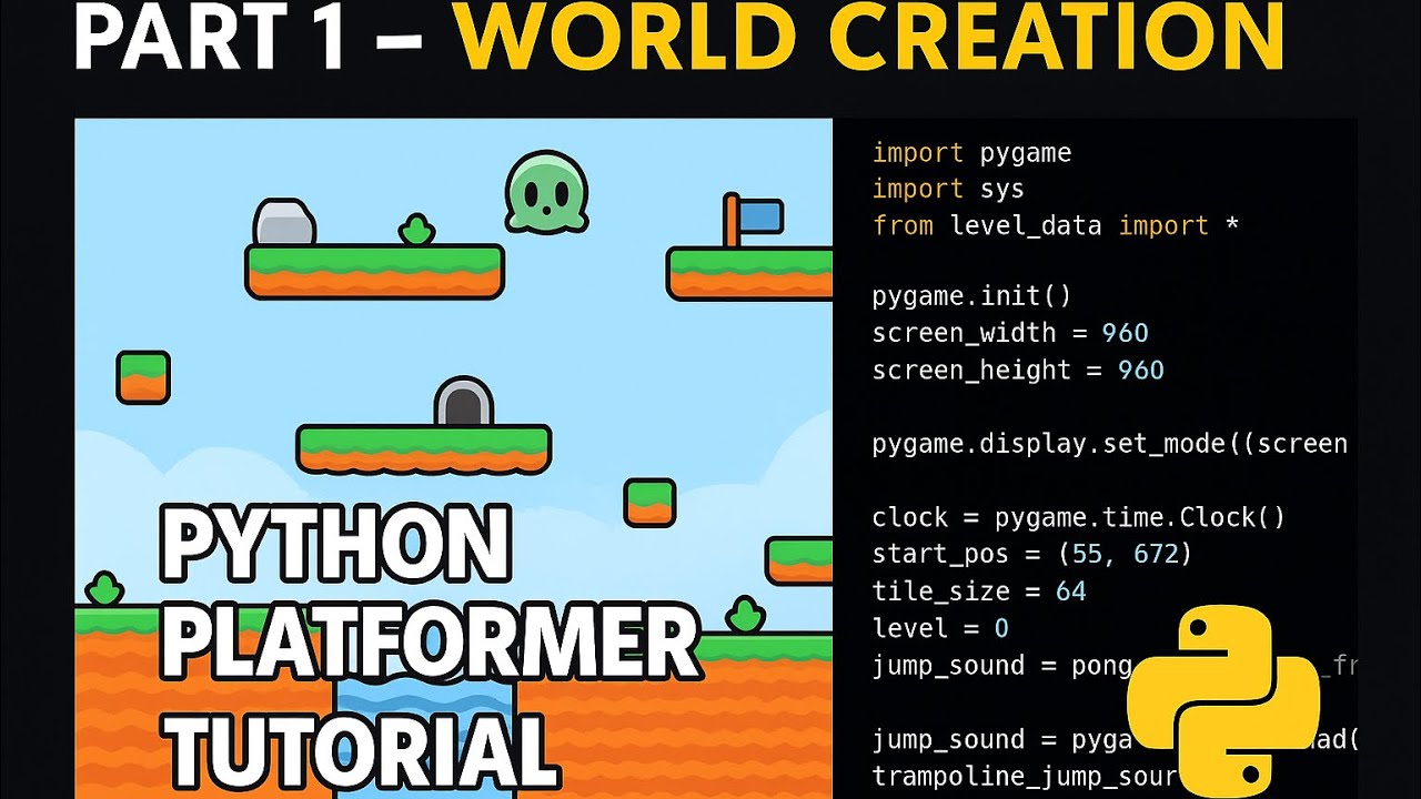 Pygame Tile Based Platformer Game Beginner Tutorial In Python Part 1