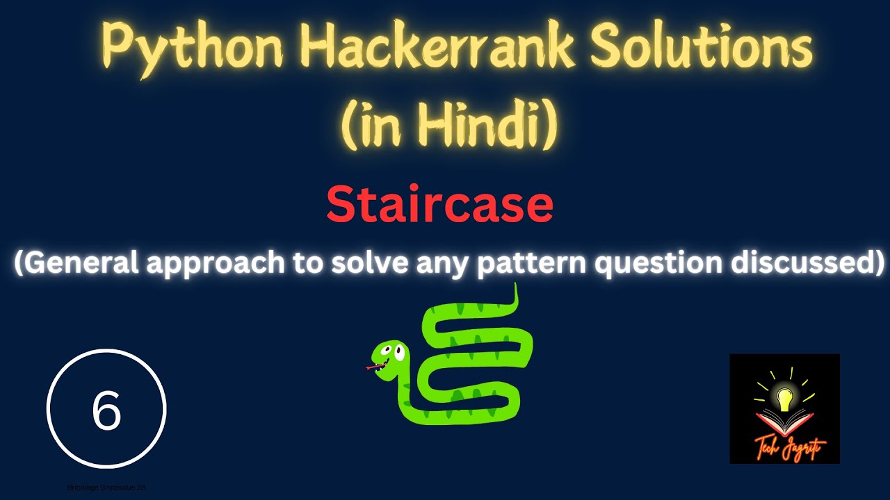 Staircase Hackerrank Solution In Python Best Explanation Youtube