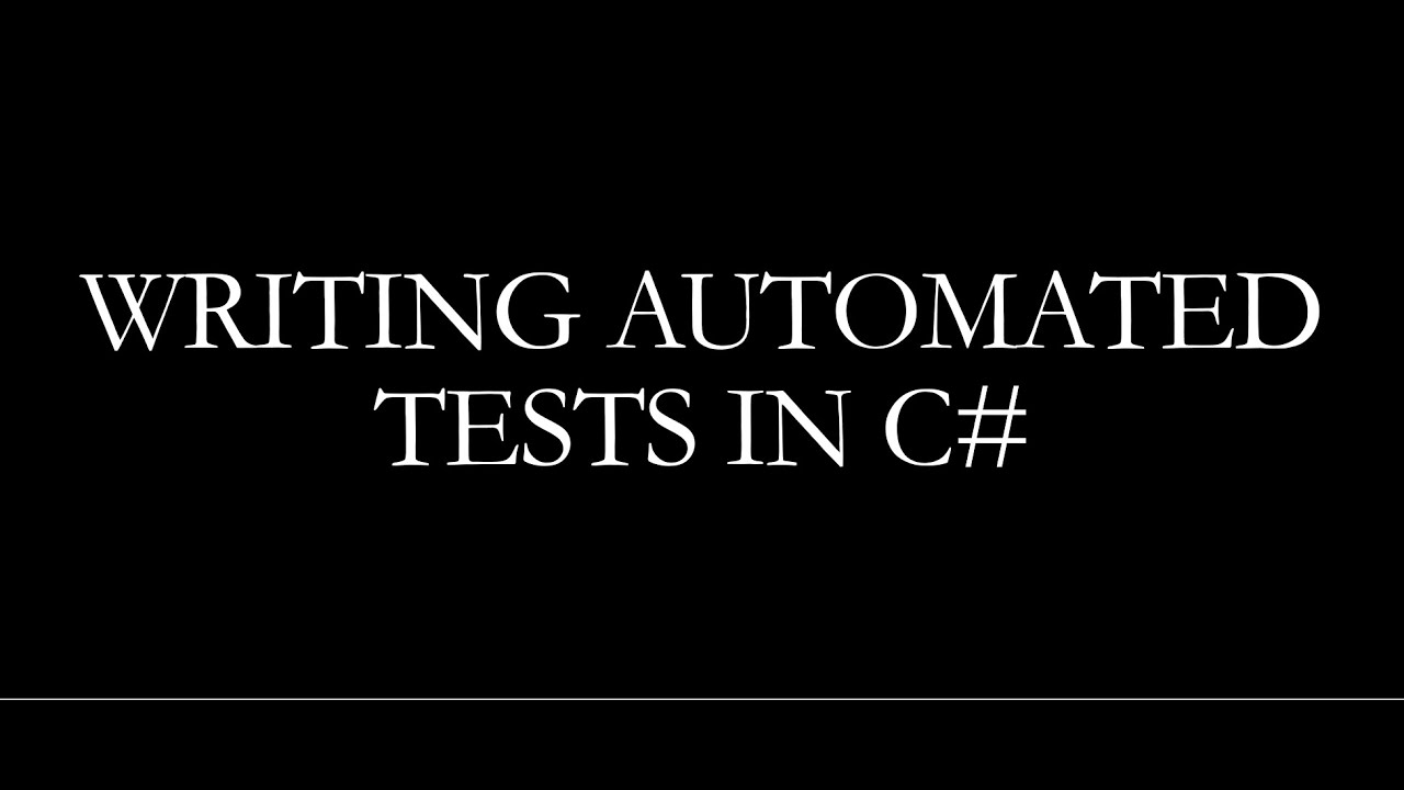 Automated Testing Getting Started Youtube