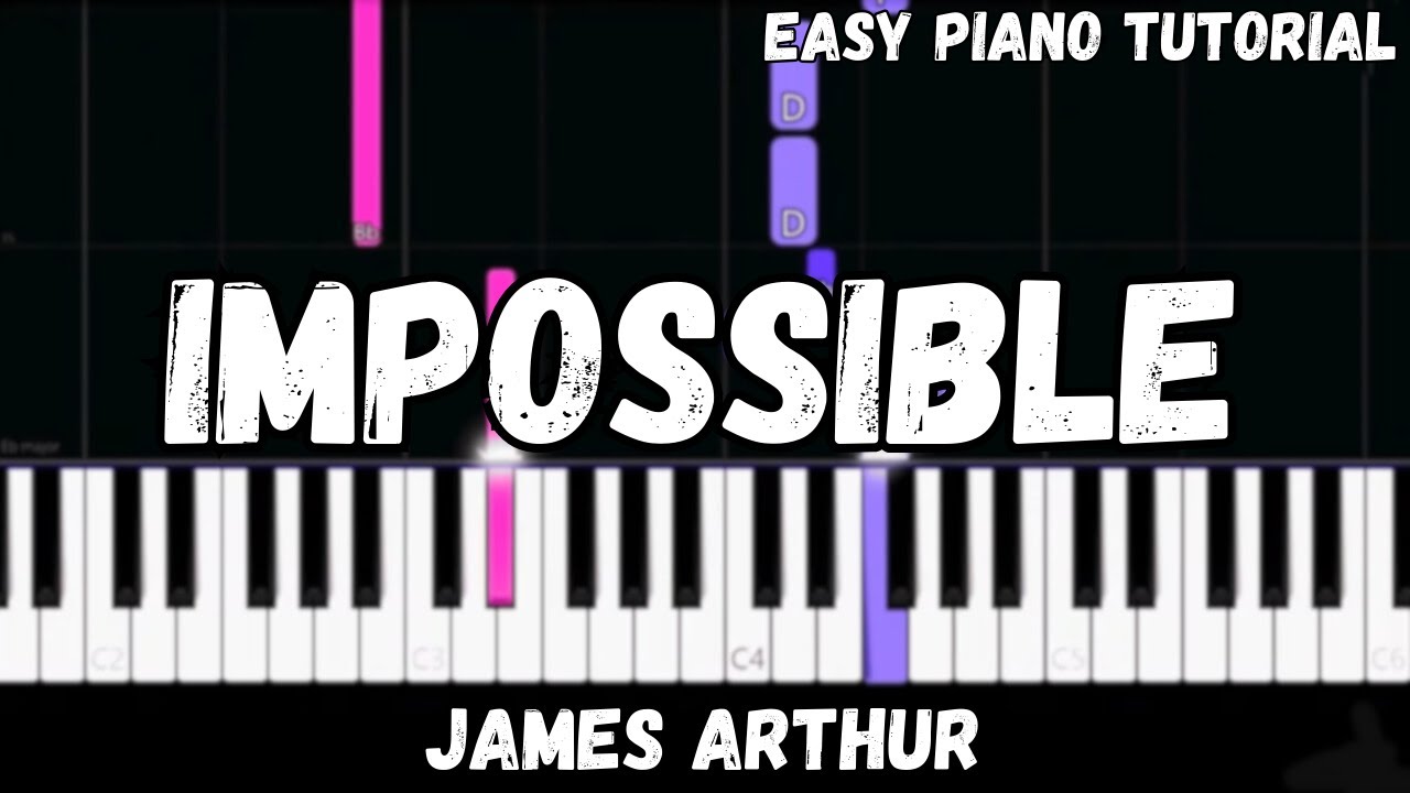 James Arthur Impossible Easy Piano Tutorial Youtube