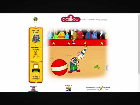 Pbs Kids Org Caillou Games Wade Play Computer Kindergarten 2008 Youtube