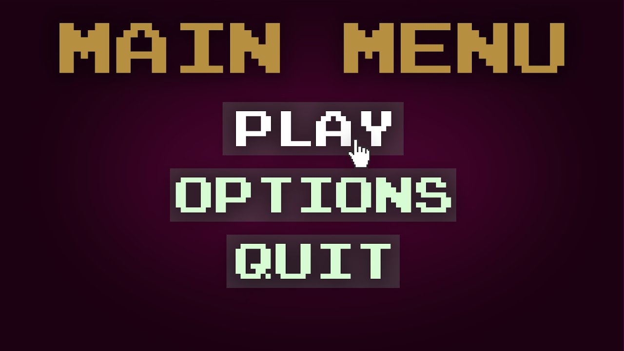 How To Make A Menu Screen In Pygame Youtube